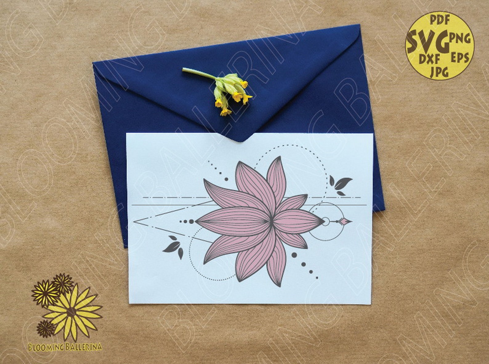 Geometric Lotus Bouquet Svg File Lotus Flower Svg Tattoo Art - Etsy