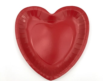 Heart Paper Plate - Etsy