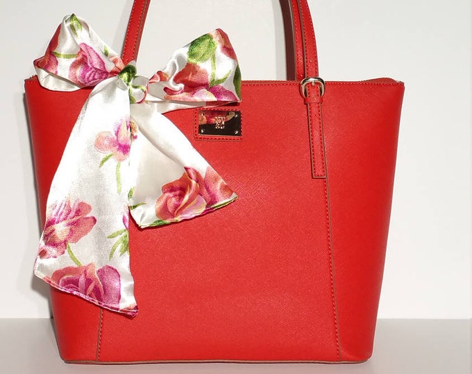 Handbag Scarf: Pretty Red Roses, Pretty Roses, Collages Charmuese Satin ...