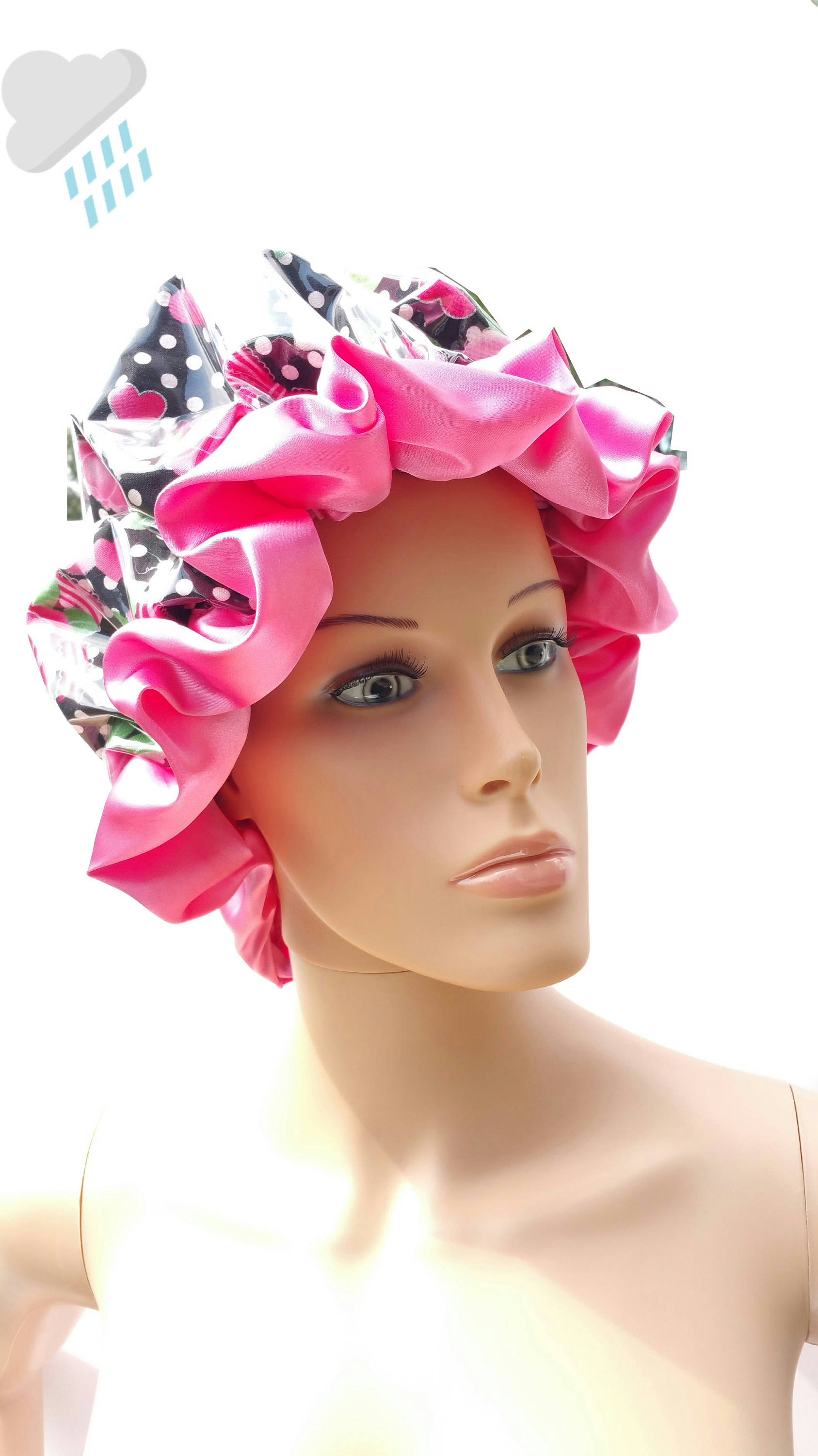 Shower Cap: Hearts & Roses, Floral Pattern Variety Shower Caps - Etsy