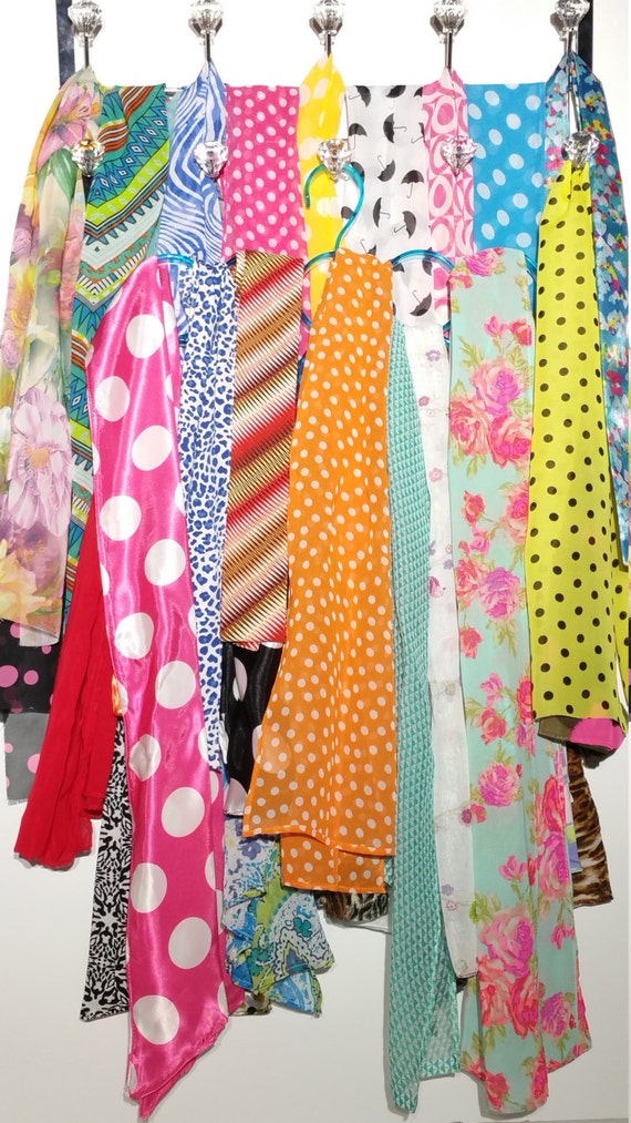 VARIETY Handbag Scarves: Chiffon Charmuese Satin Cotton | Etsy