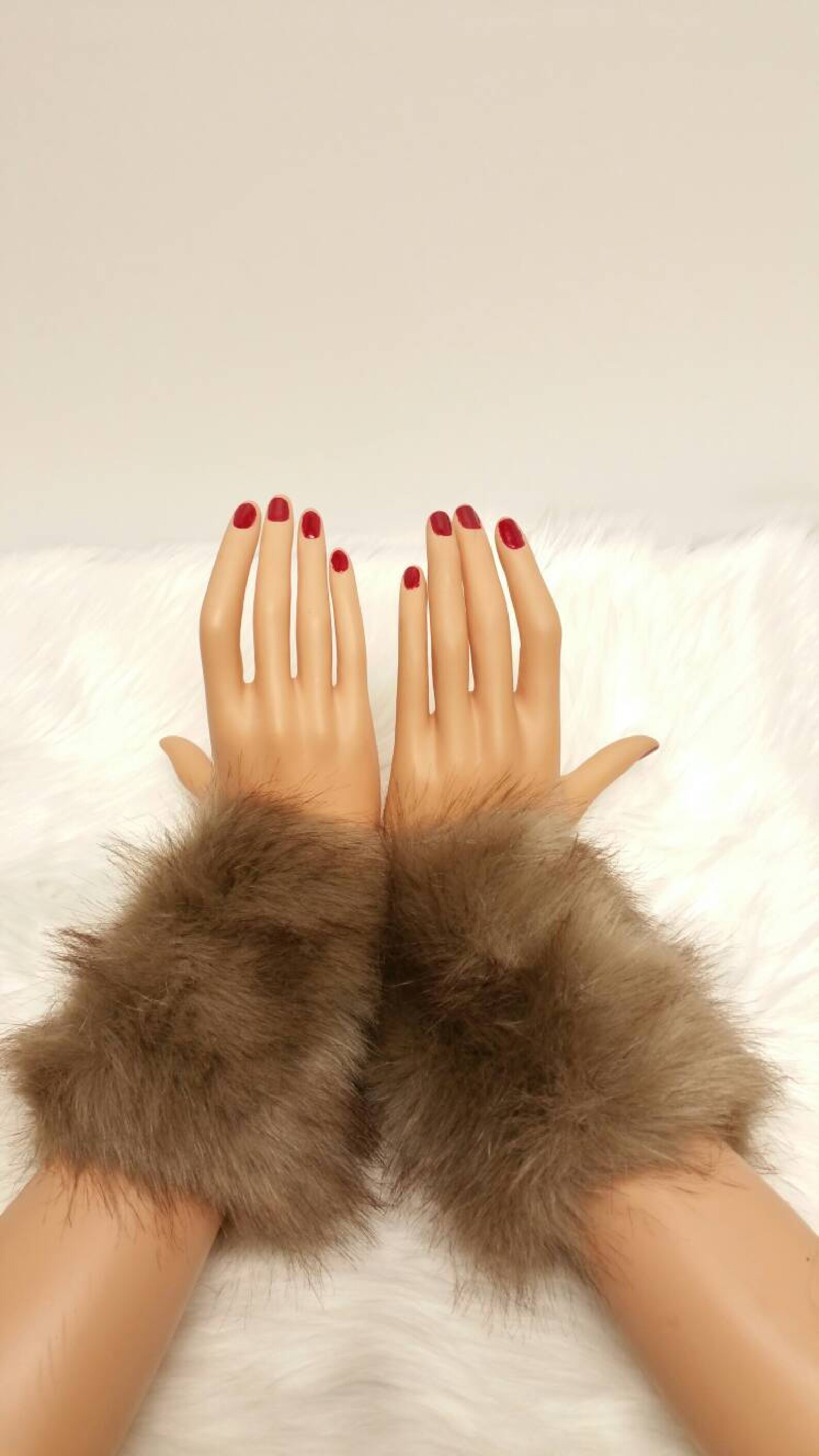 Faux Fur Arm Warmers: Frosty Forest Green, Grisly Brown, Glossy Brown ...
