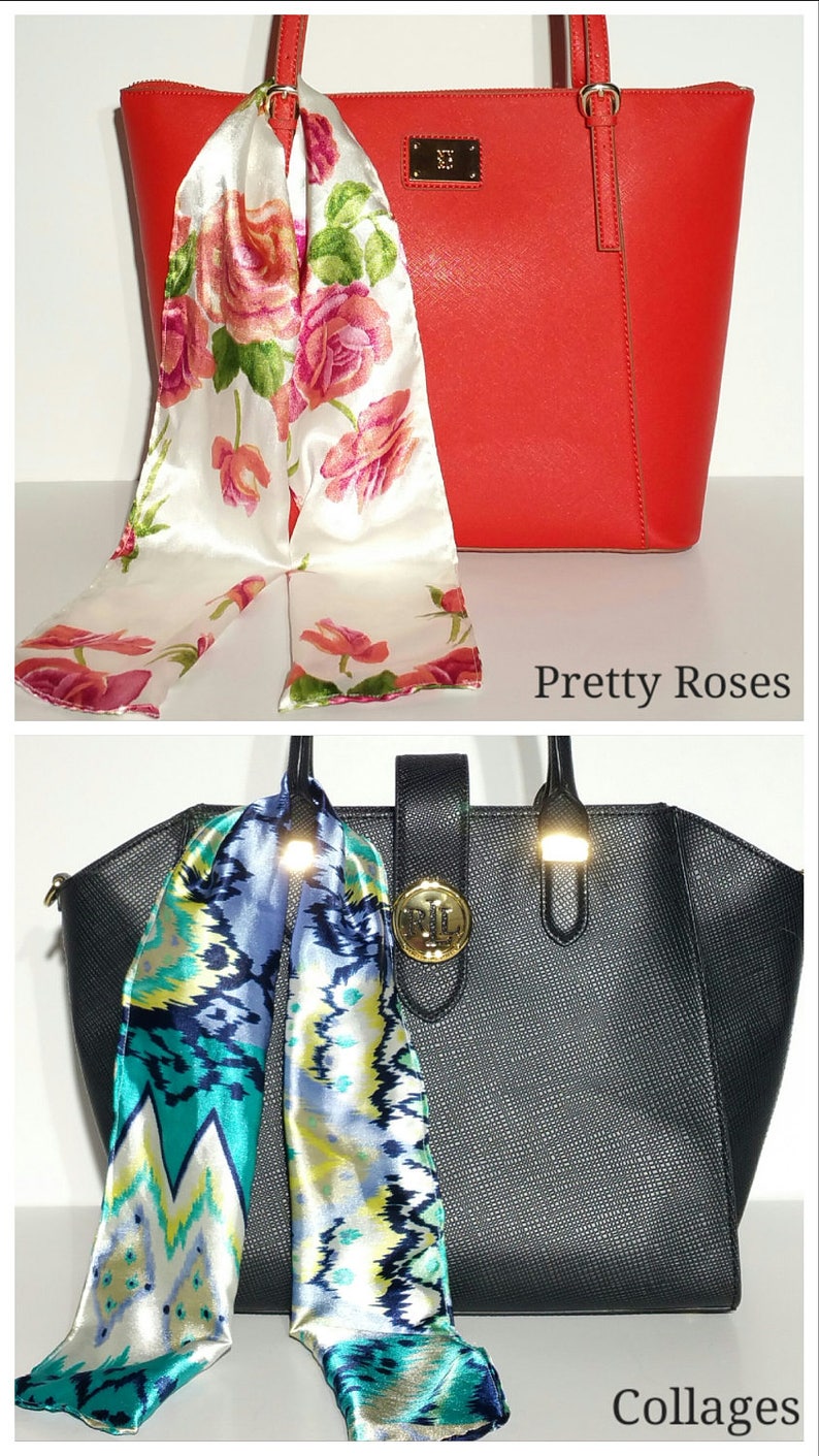 Handbag Scarf: Pretty Red Roses, Pretty Roses, Collages Charmuese Satin ...