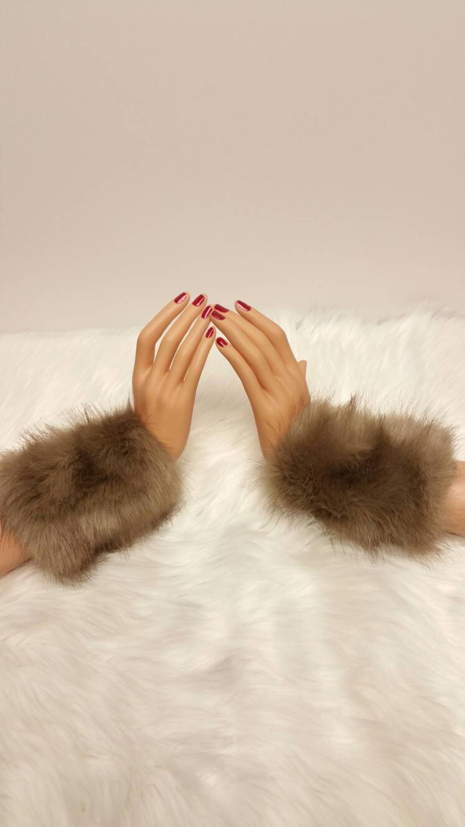 Faux Fur Arm Warmers: Frosty Forest Green, Grisly Brown, Glossy Brown ...