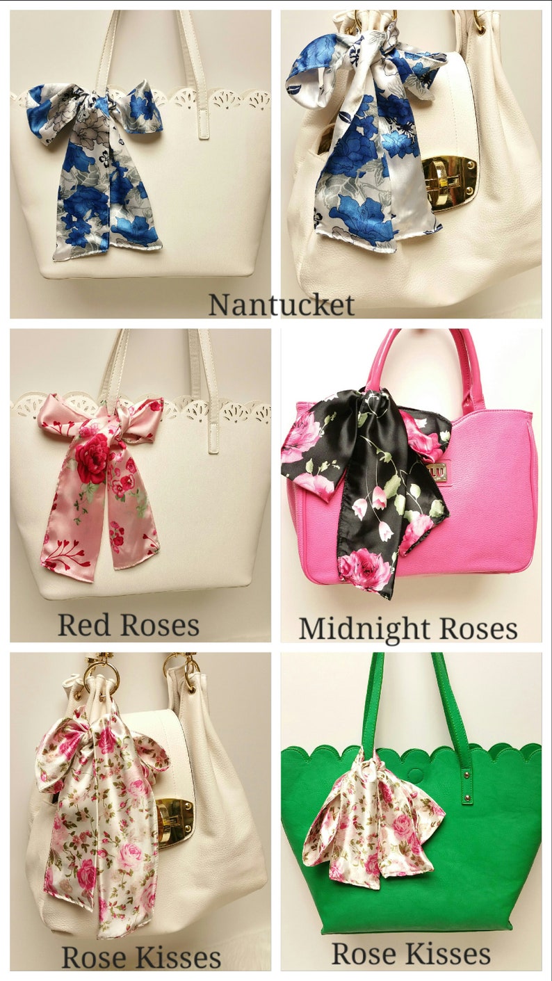 Handbag Scarf: Pretty Red Roses, Pretty Roses, Collages Charmuese Satin ...