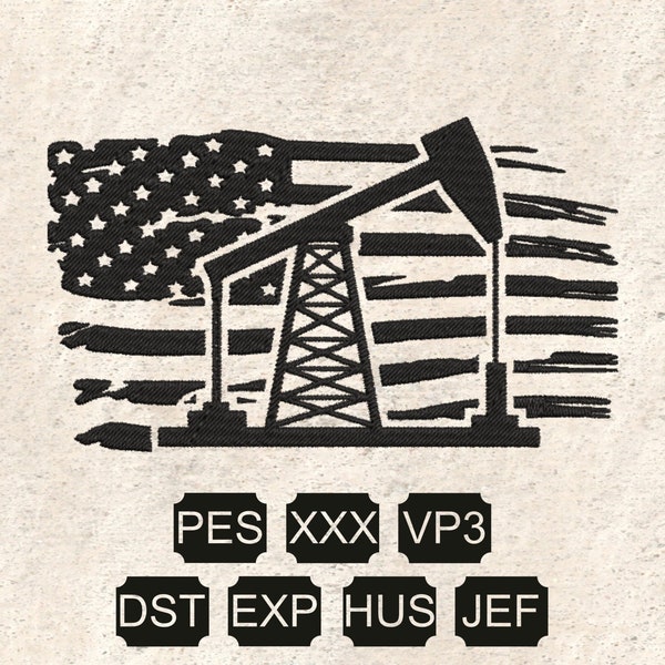 Oil Rig Embroidery - Etsy