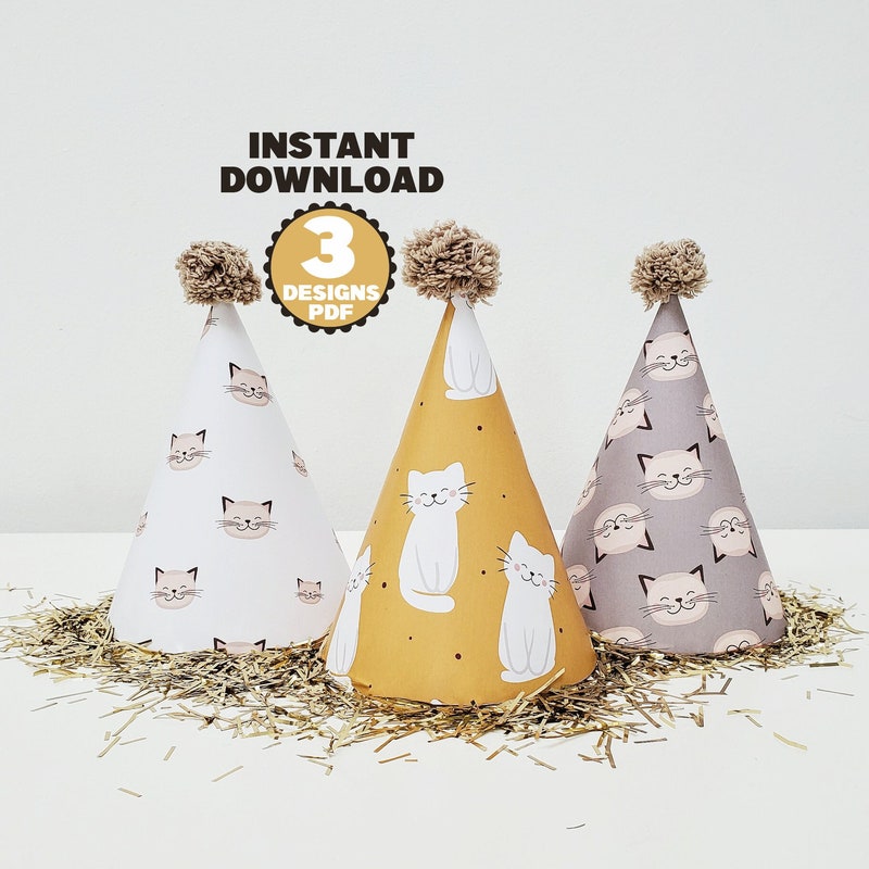 Cat Party Hats - Etsy