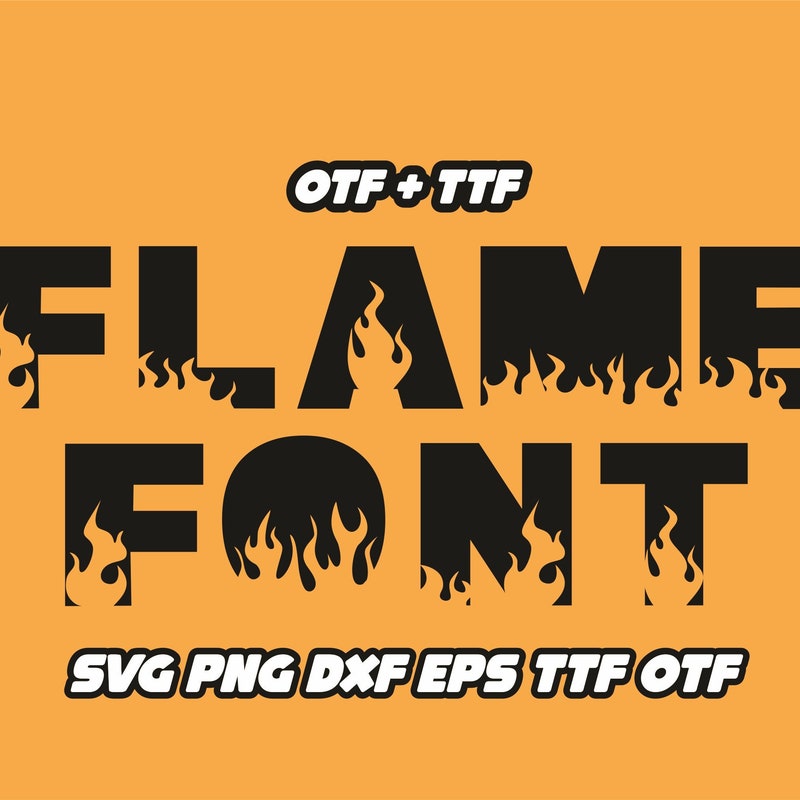 Fire Font Svg - Etsy