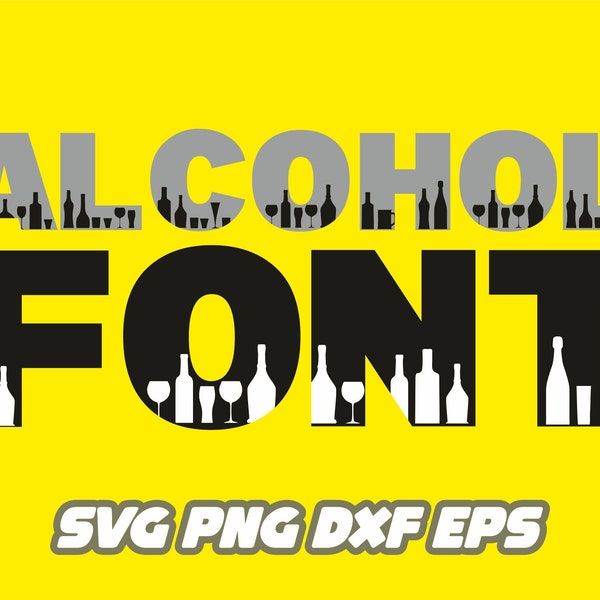 Cocktail Font Png - Etsy