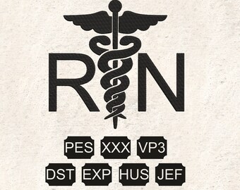 Nurse Emblem Embroidery Design - Etsy