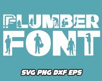 Plumbing Font Svg - Etsy