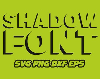 Shadow font cricut - Etsy Nederland