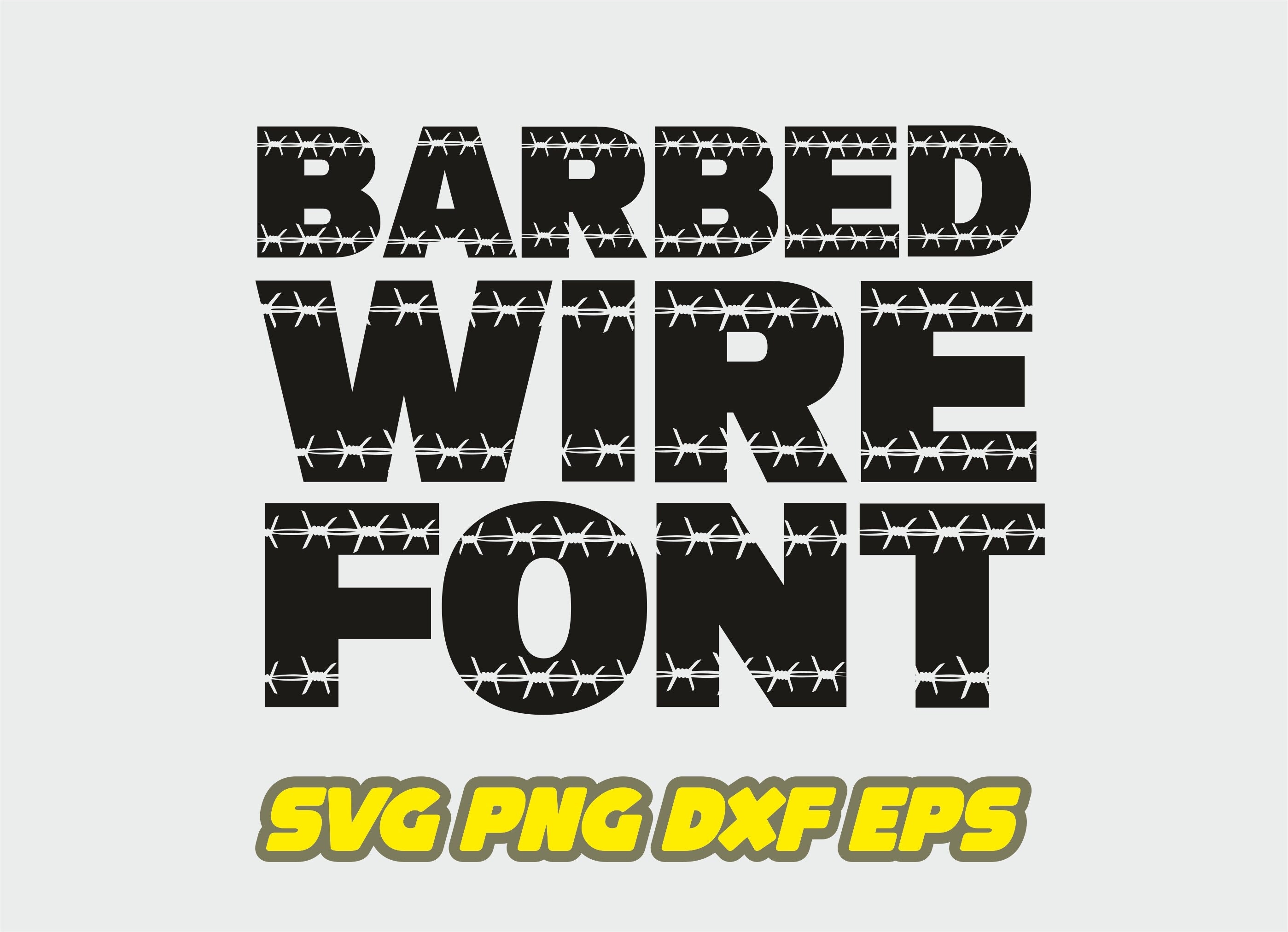 Barbed Wire Svg Barbed Svg Wire Font Barbed Wire Font - Etsy Israel