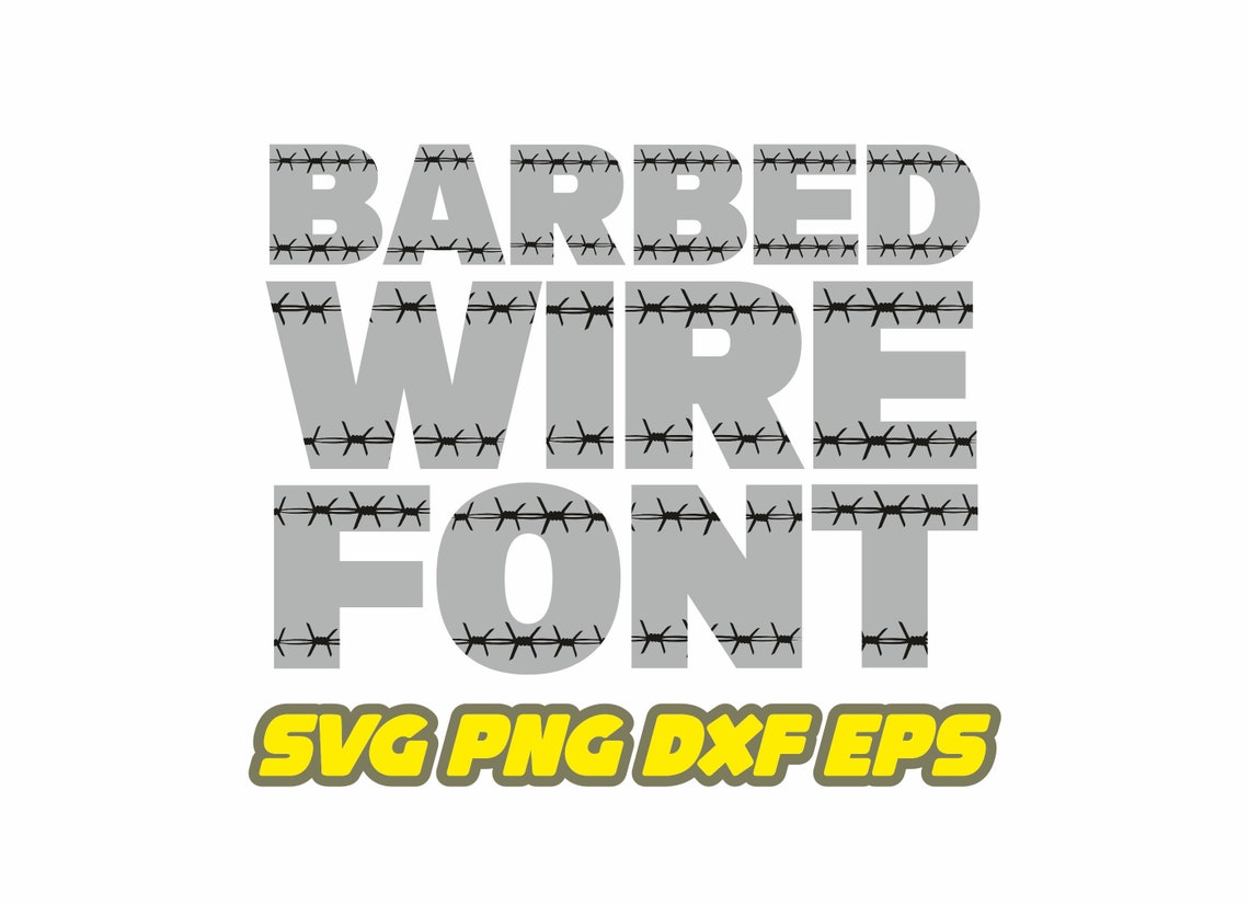 Barbed Wire Svg Barbed Svg Wire Font Barbed Wire Font - Etsy