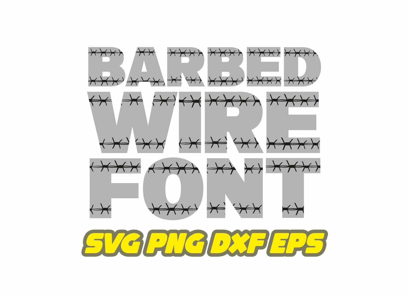 Barbed Wire Svg Barbed Svg Wire Font Barbed Wire Font - Etsy
