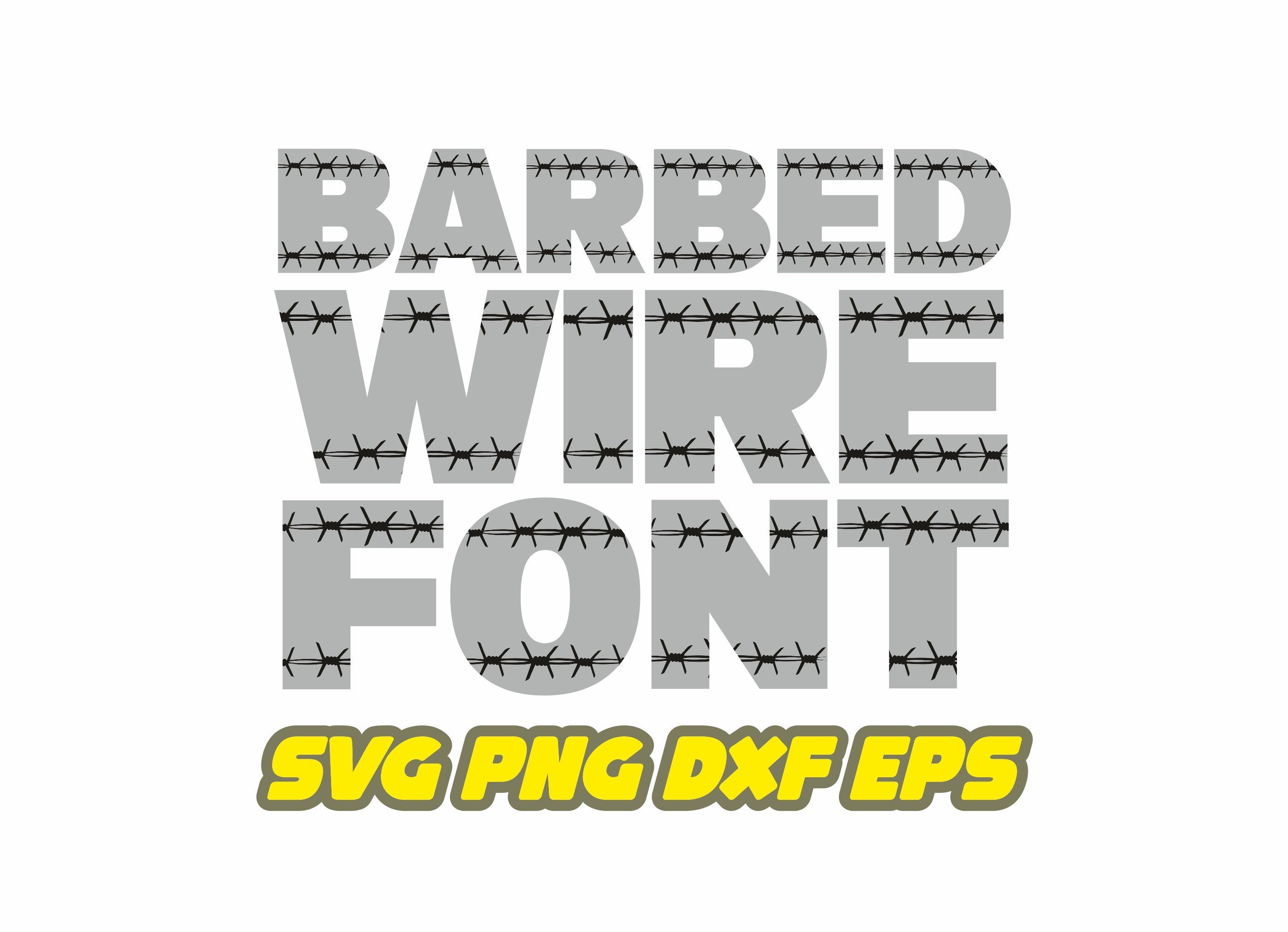 Barbed Wire Svg Barbed Svg Wire Font Barbed Wire Font | Etsy UK