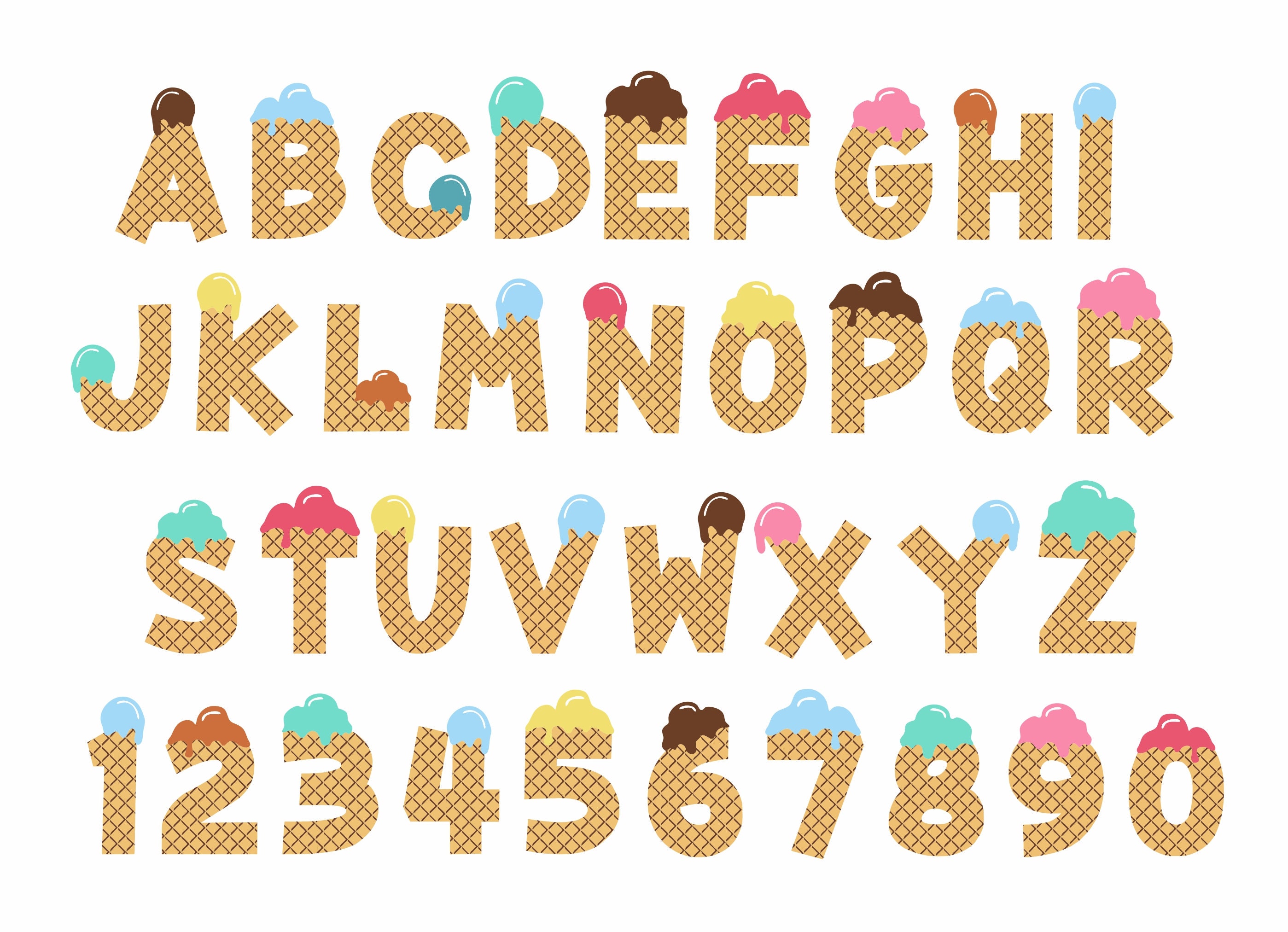 Ice Cream Svg Ice Cream Font Summer Svg Vacation Png - Etsy