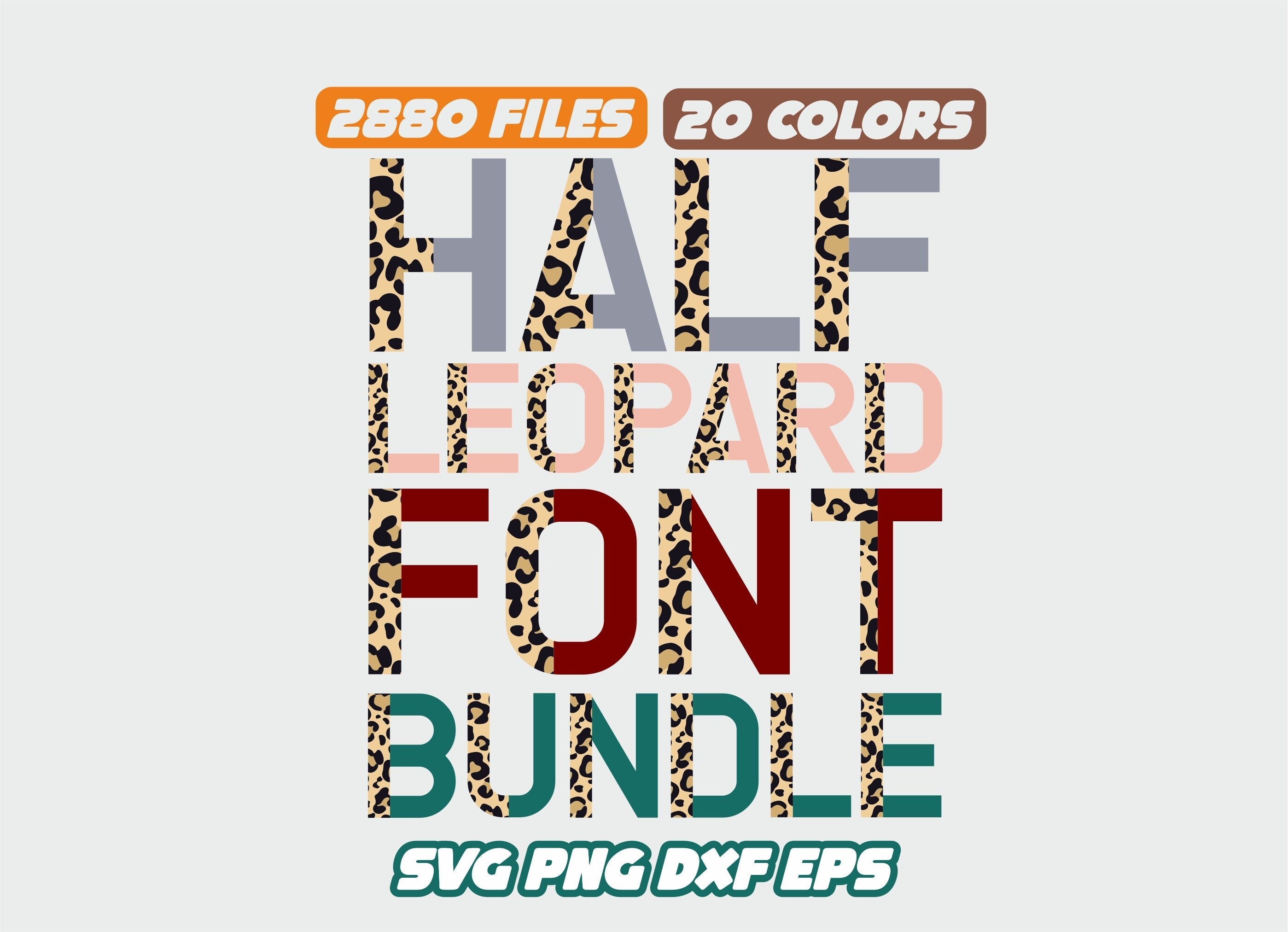 Half Leopard Font Svg Leopard Alphabet Leopard Svg Cheetah | Etsy Canada