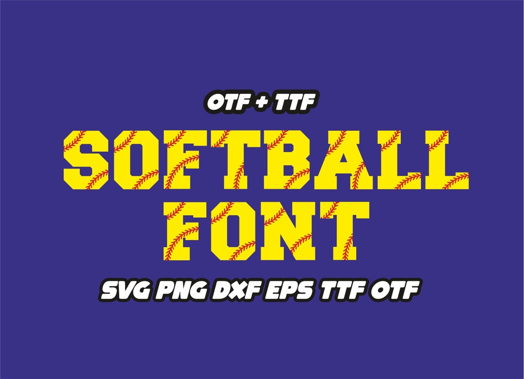 Softball Svg, Softball Font, Softball Letters, Sport Font, College Font ...