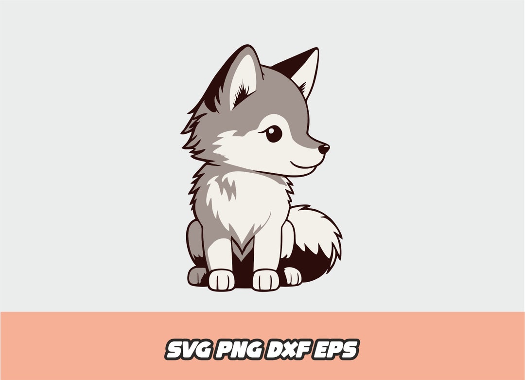 Cute Wolf Svg, Nursery Wolf Svg, Little Wolf Svg, Cartoon Wolf ...
