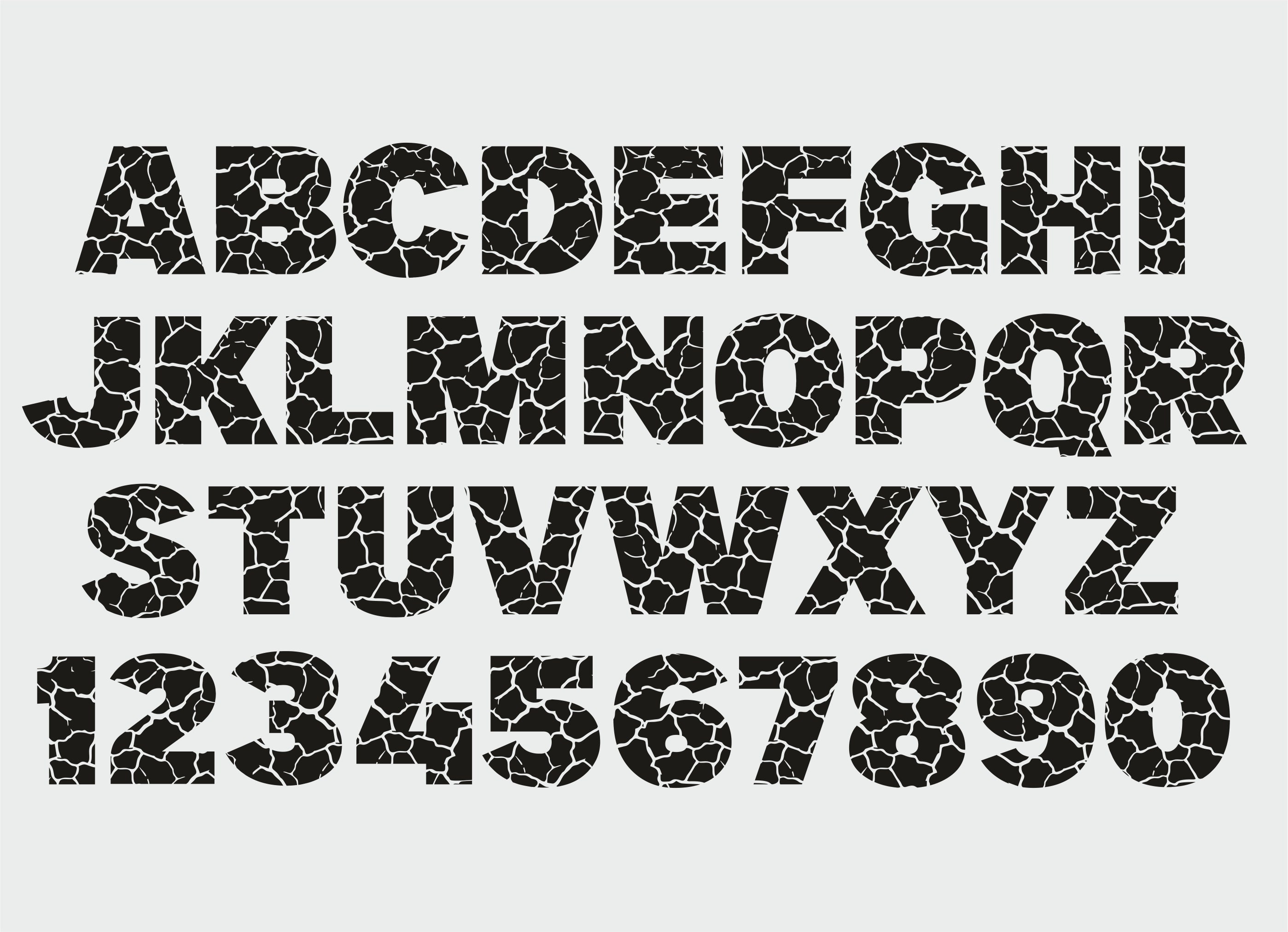 Distresed Shattered Fonts
