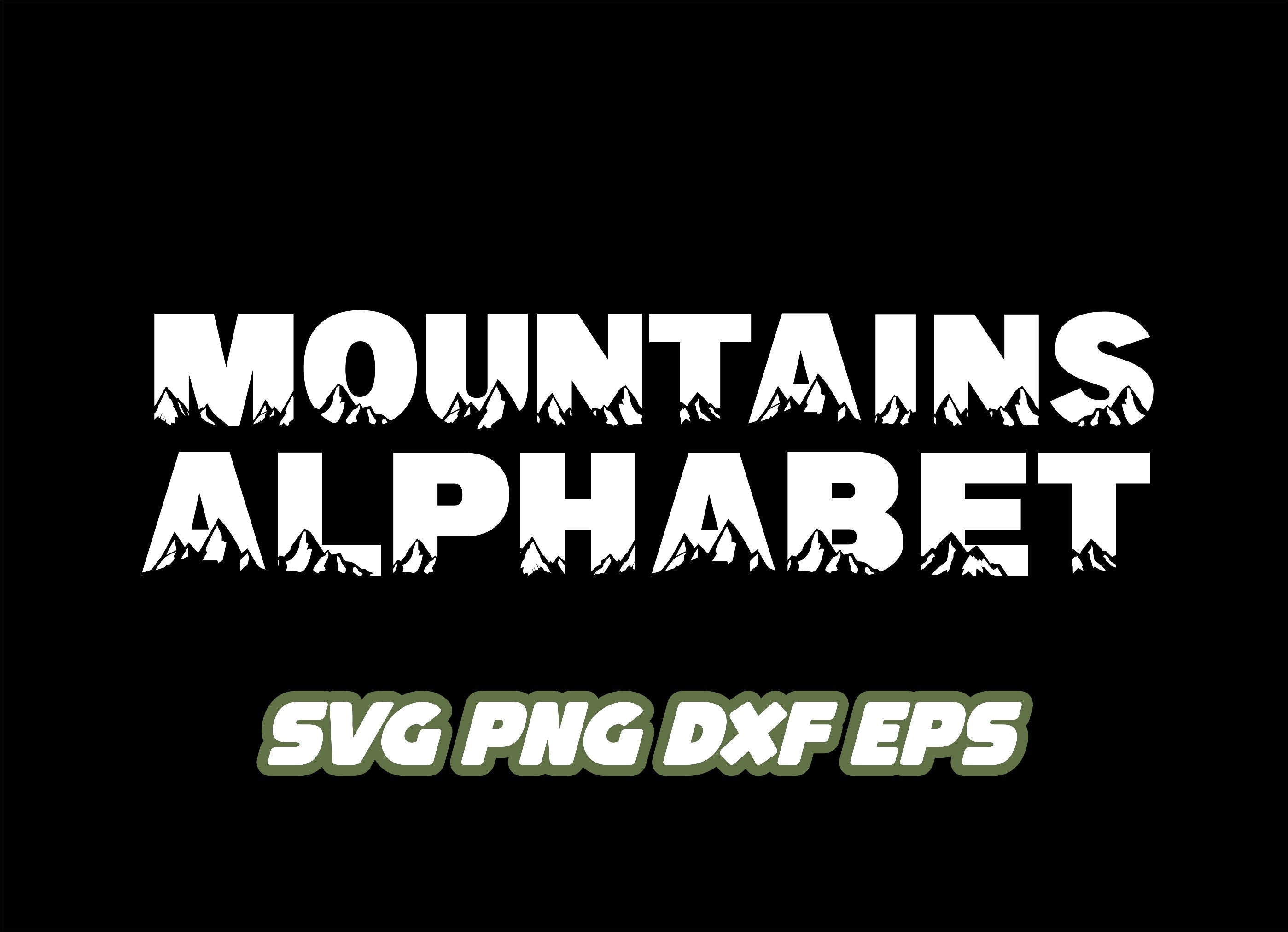 Mountains Svg Travel Font Mountains Font Camping Svg - Etsy
