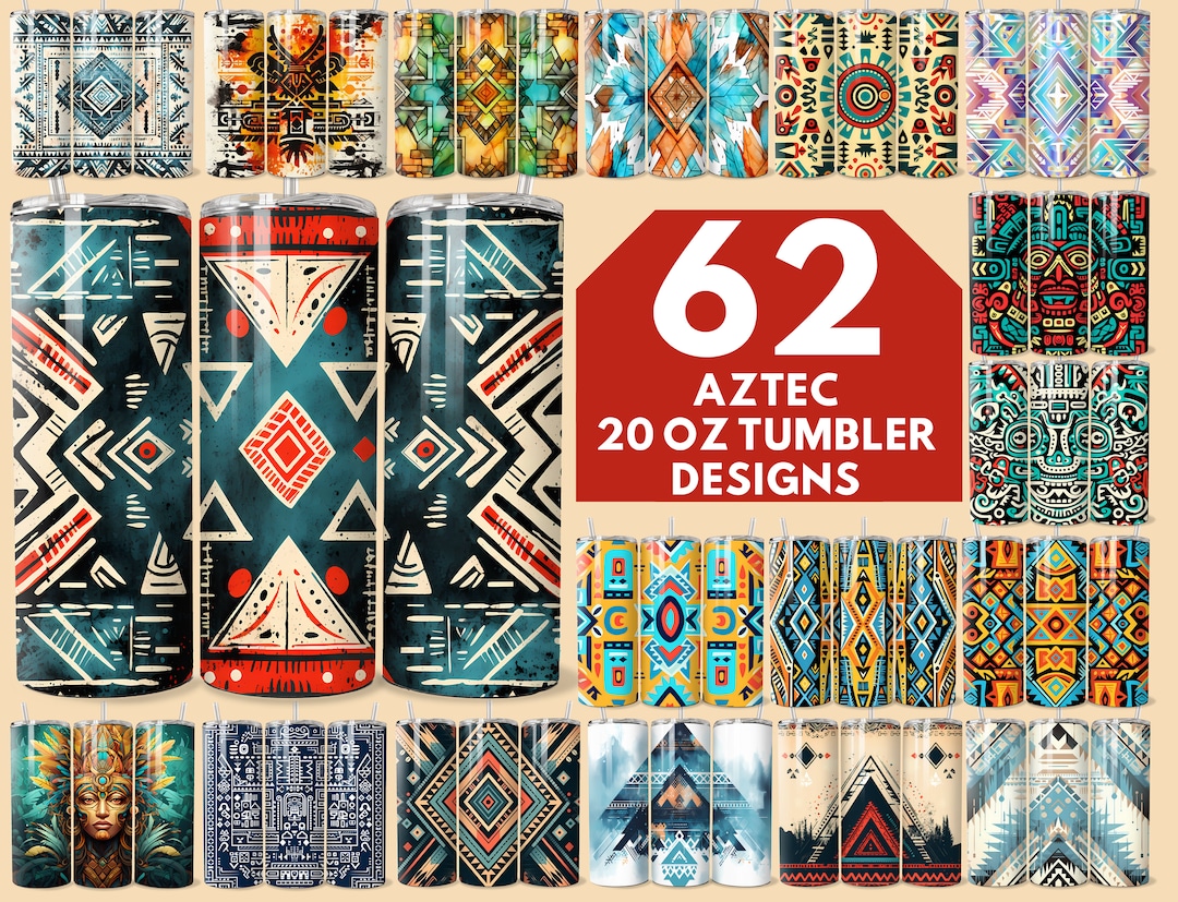 Aztec Tumbler Wrap Png, Tribal 20 Oz Skinny Tumbler Sublimation Design ...
