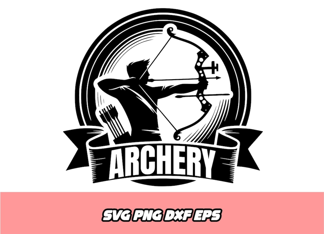 Archery Svg Cut File, Bow Shooting Png Clipart, Archer Digital Design ...