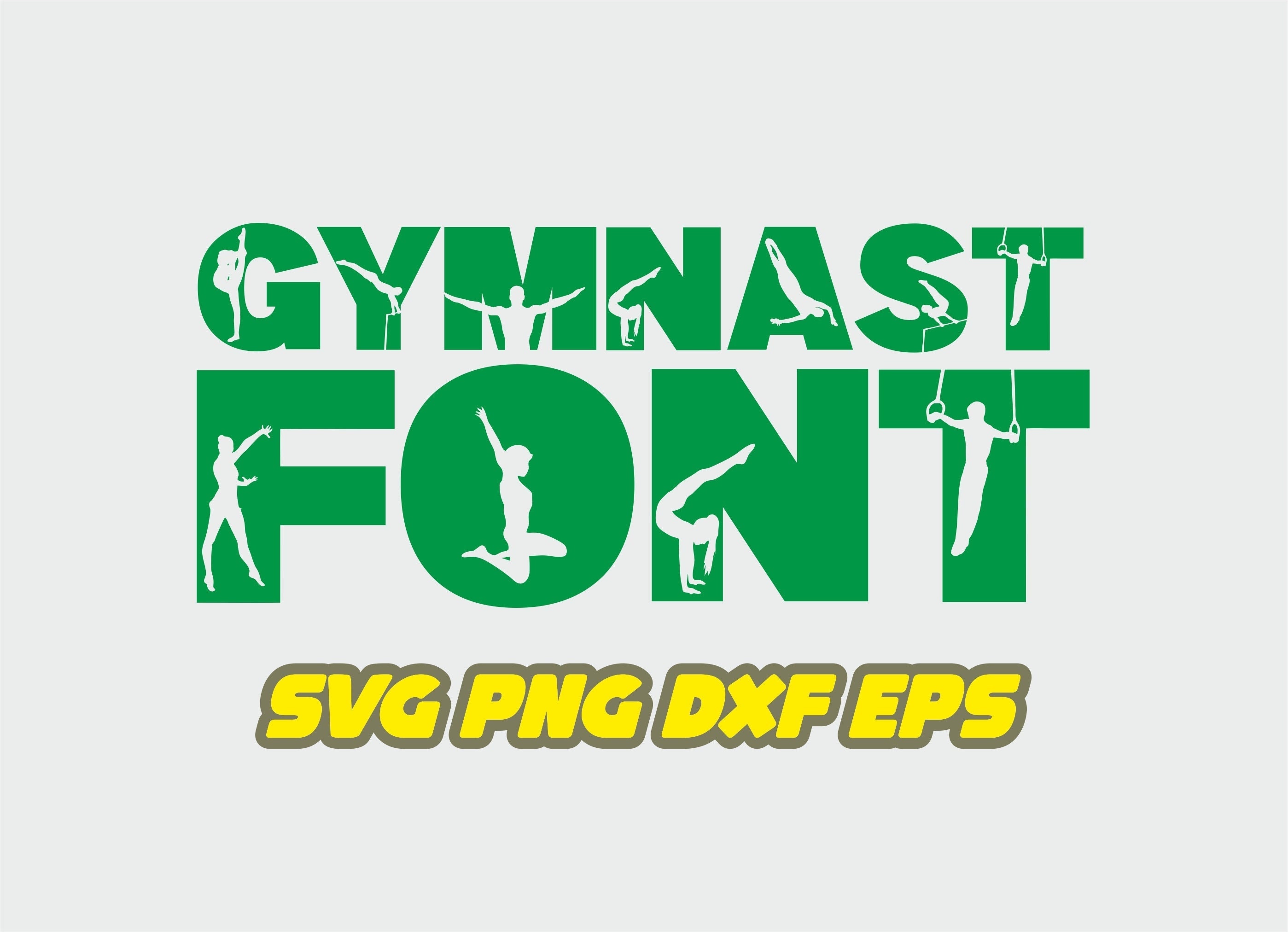 Gymnastics Svg Gymnast Svg Sport Font Fintess Clipart Gym - Etsy Australia
