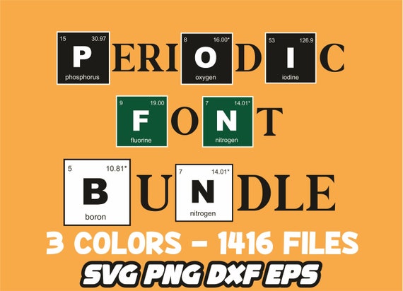 Periodic Table Font Periodic Svg Chemistry Svg School - Etsy Singapore
