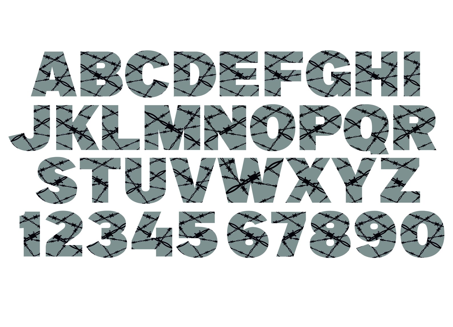 Barbed Wire Svg Barbed Svg Wire Font Barbed Wire Font - Etsy