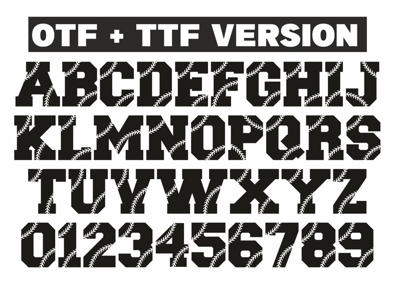 Softball Svg Softball Font Softball Letters Sport Font - Etsy