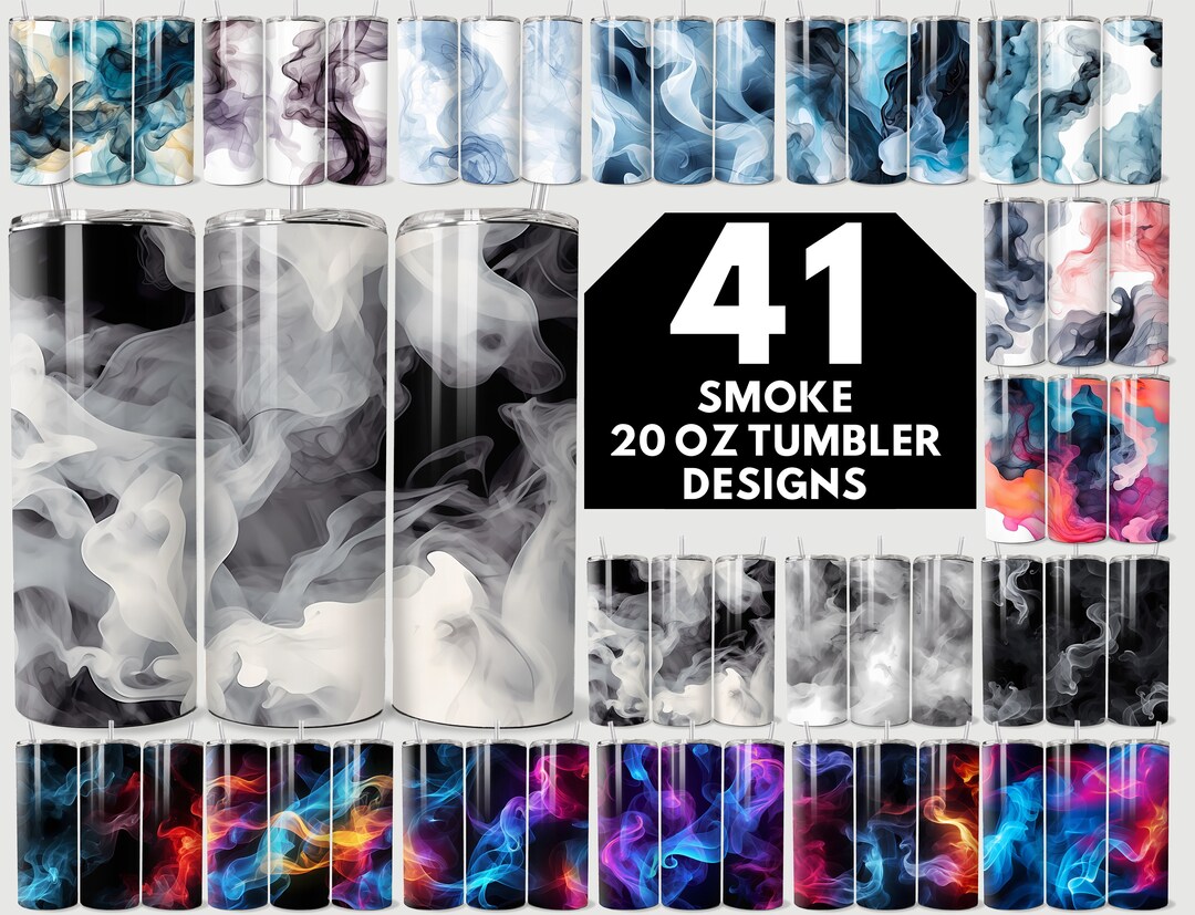 Smoke Tumbler Wrap Png, Colored Smoke 20 Oz Skinny Tumbler Sublimation ...