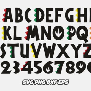 Dinosaur Font Svg, Dino Font, Dinosaur Alphabet Png, Tyrannosaurus Rex ...