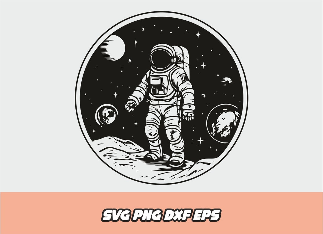Astronaut Svg, Space Svg, Astronaut in Outer Space Svg, Cosmonaut Png ...