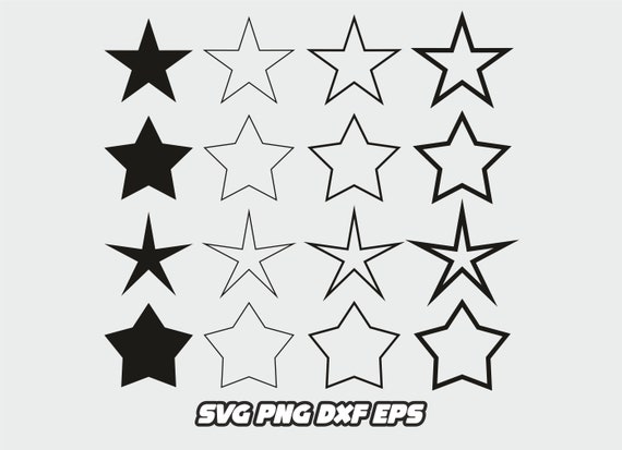 Stars Svg Star Frame Vector Star Silhouette Star Png Bundle - Etsy