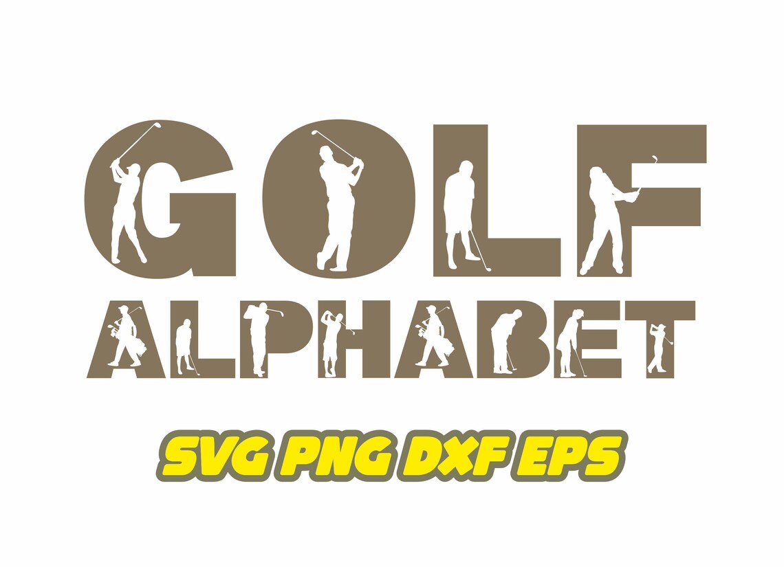 Golf Svg Golf Font Golfer Svg Golf Alphabet - Etsy