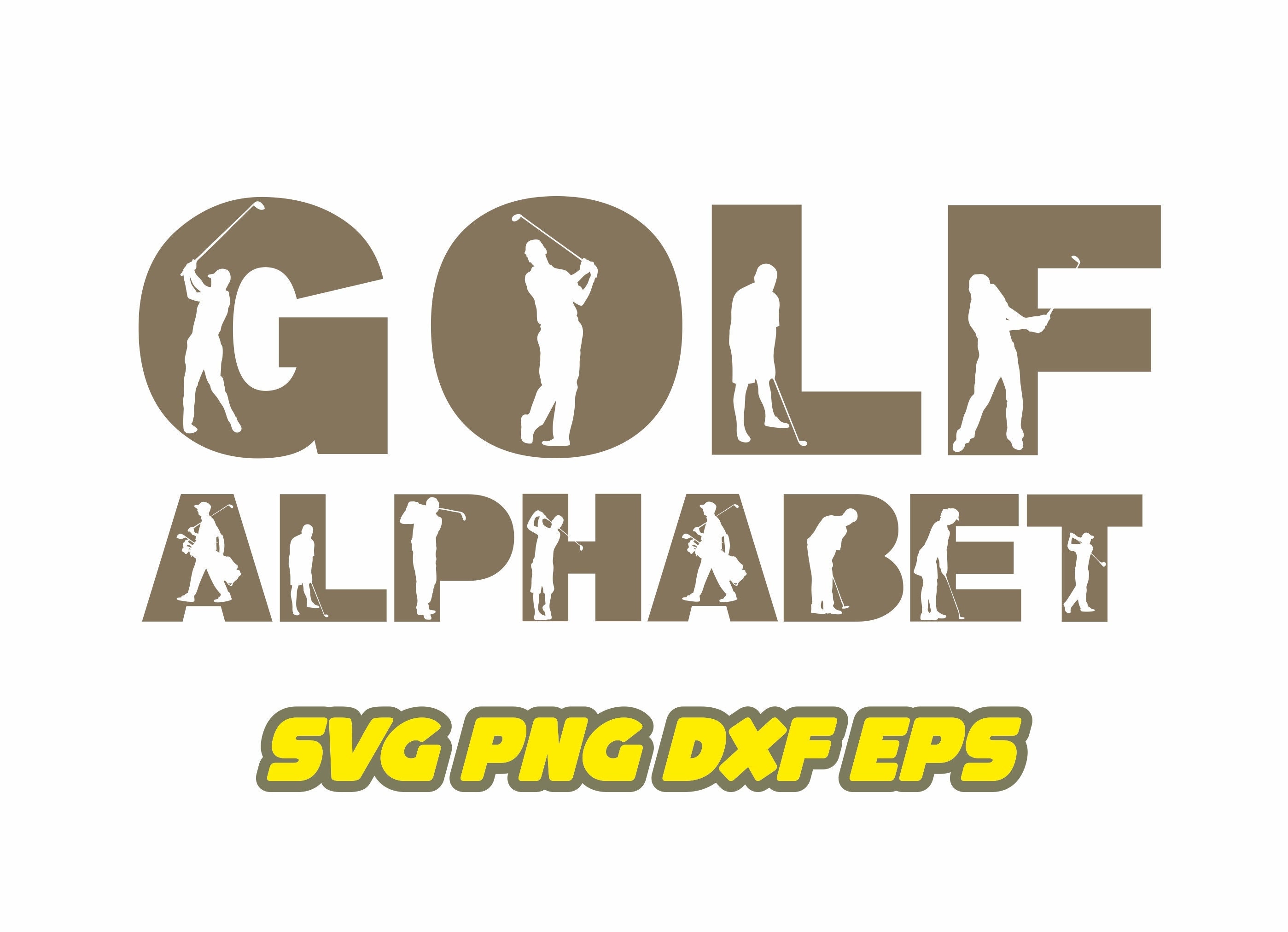 Golf Svg Golf Font Golfer Svg Golf Alphabet - Etsy Hong Kong