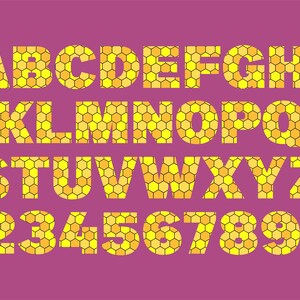 Honeycomb Svg, Honey Svg, Bee Svg, Honeycomb Font, Honeycomb Letters ...