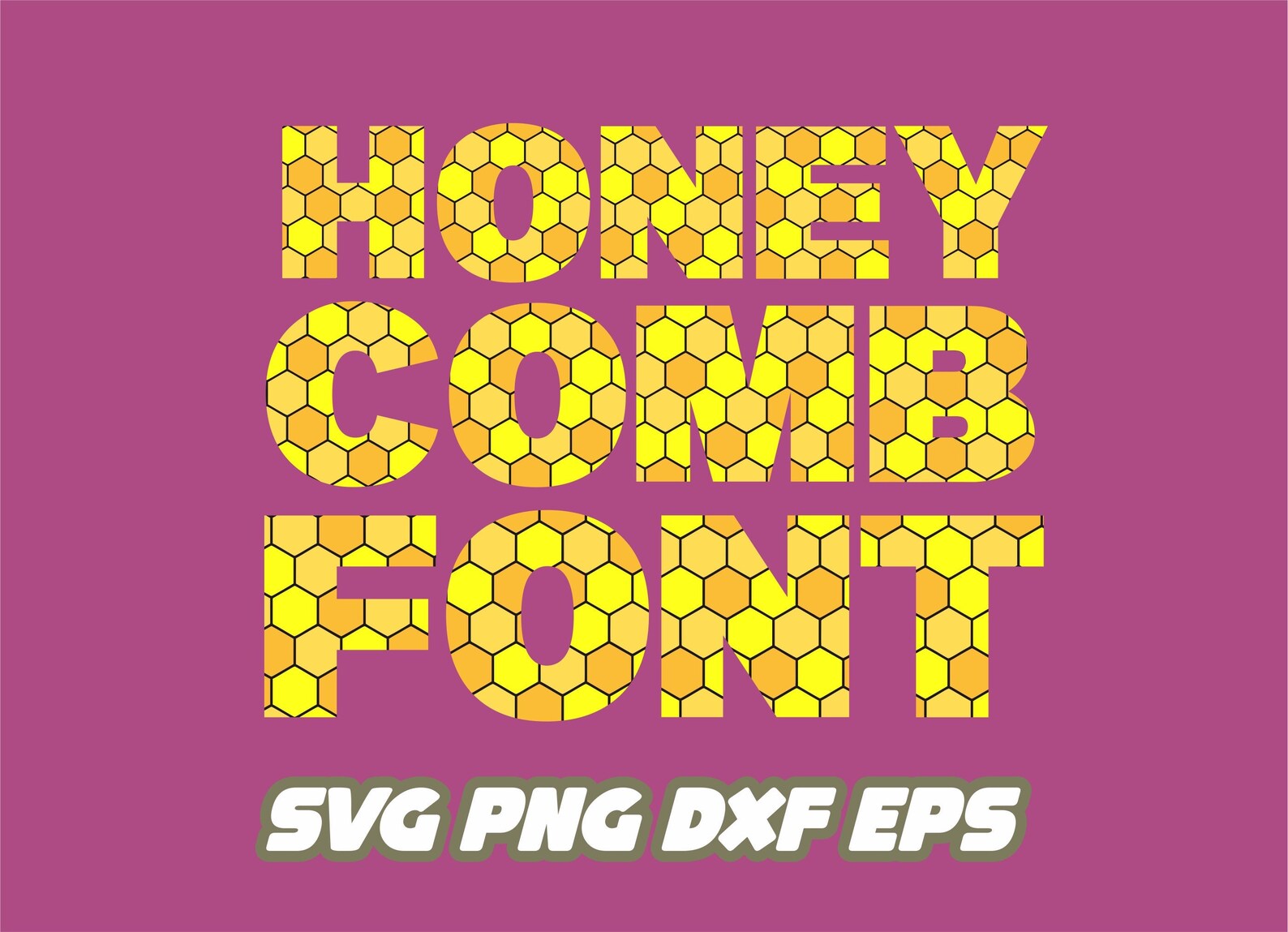 Honeycomb Svg Honey Svg Bee Svg Honeycomb Font Honeycomb - Etsy Canada