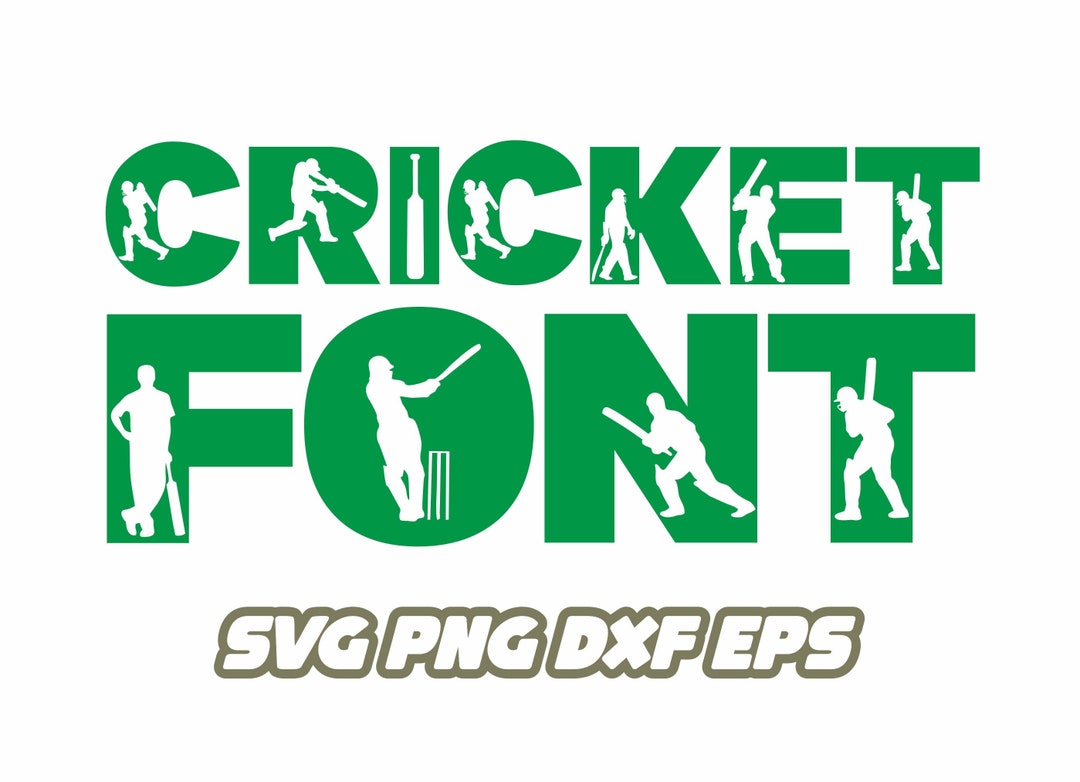 Cricket Svg, Cricket Sport Font, Cricket Player - Etsy UK