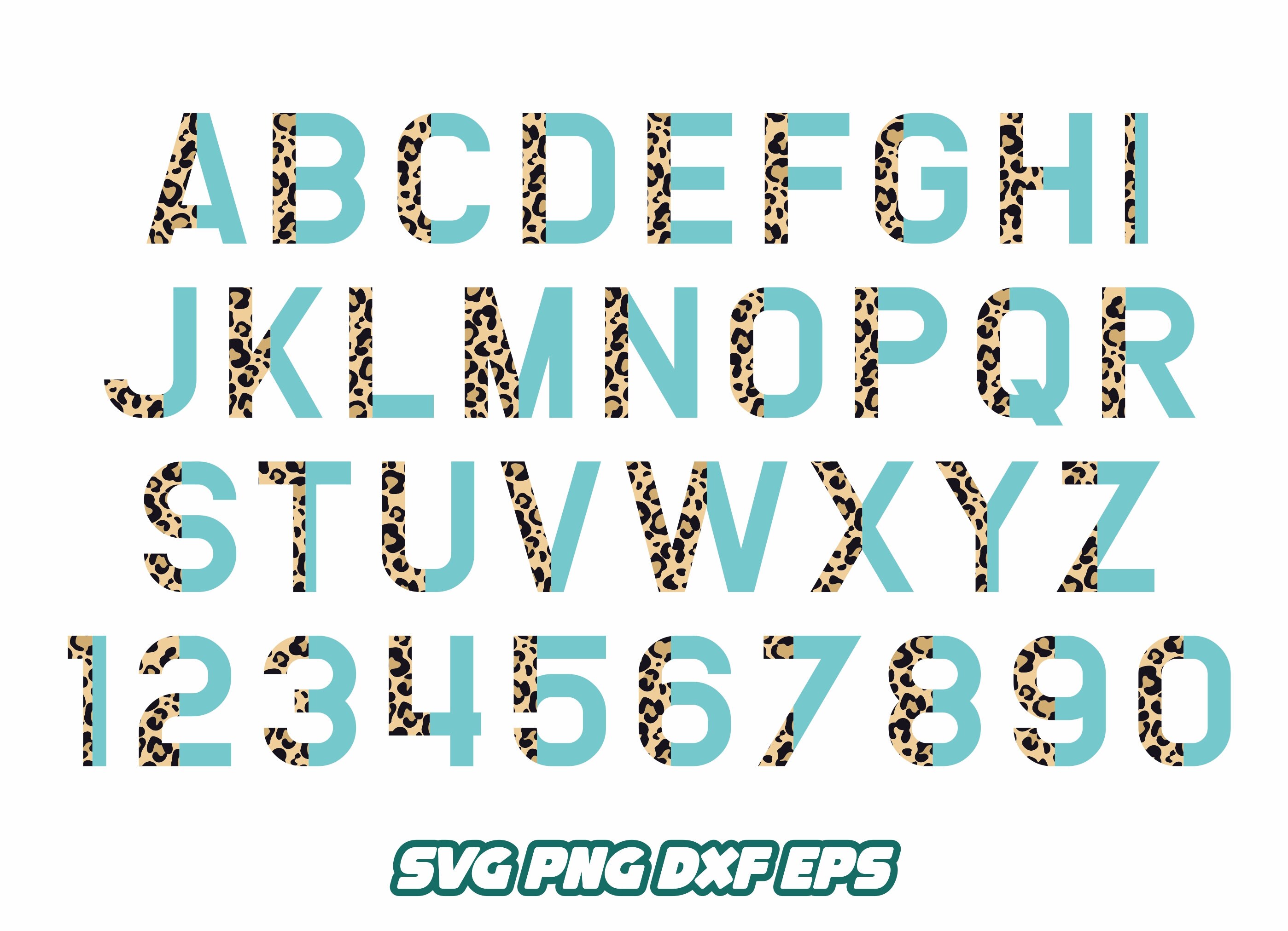 Half Leopard Font Svg Leopard Alphabet Leopard Svg Cheetah | Etsy Canada