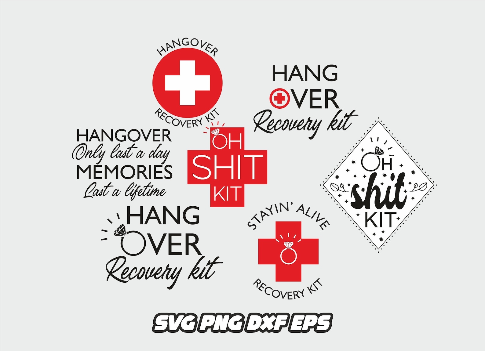 Hangover Recovery Kit Png Funny Hangover Svg Wedding Svg - Etsy