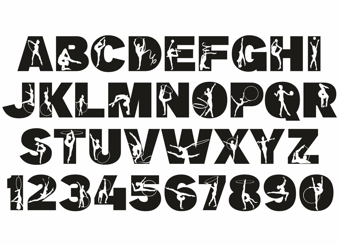 Rhythmic Gymnastics Svg Gymnastics Font Rhythmic Gymnastics - Etsy
