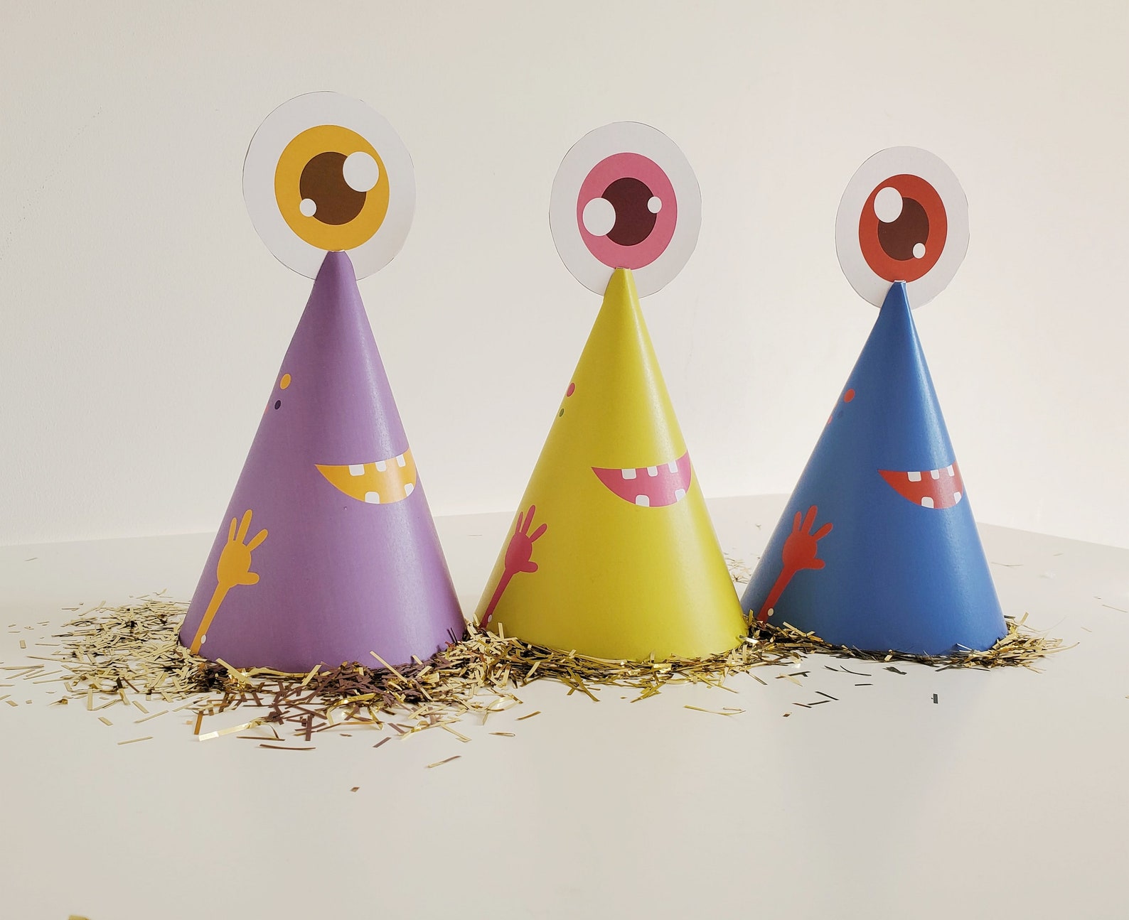 Printable Monster Party Hat Funny Monster Party Decor Boy - Etsy