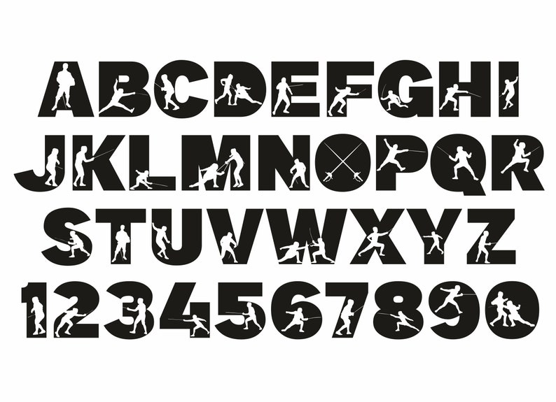 Fencing Svg Fencing Sport Font Fencing Silhouette - Etsy