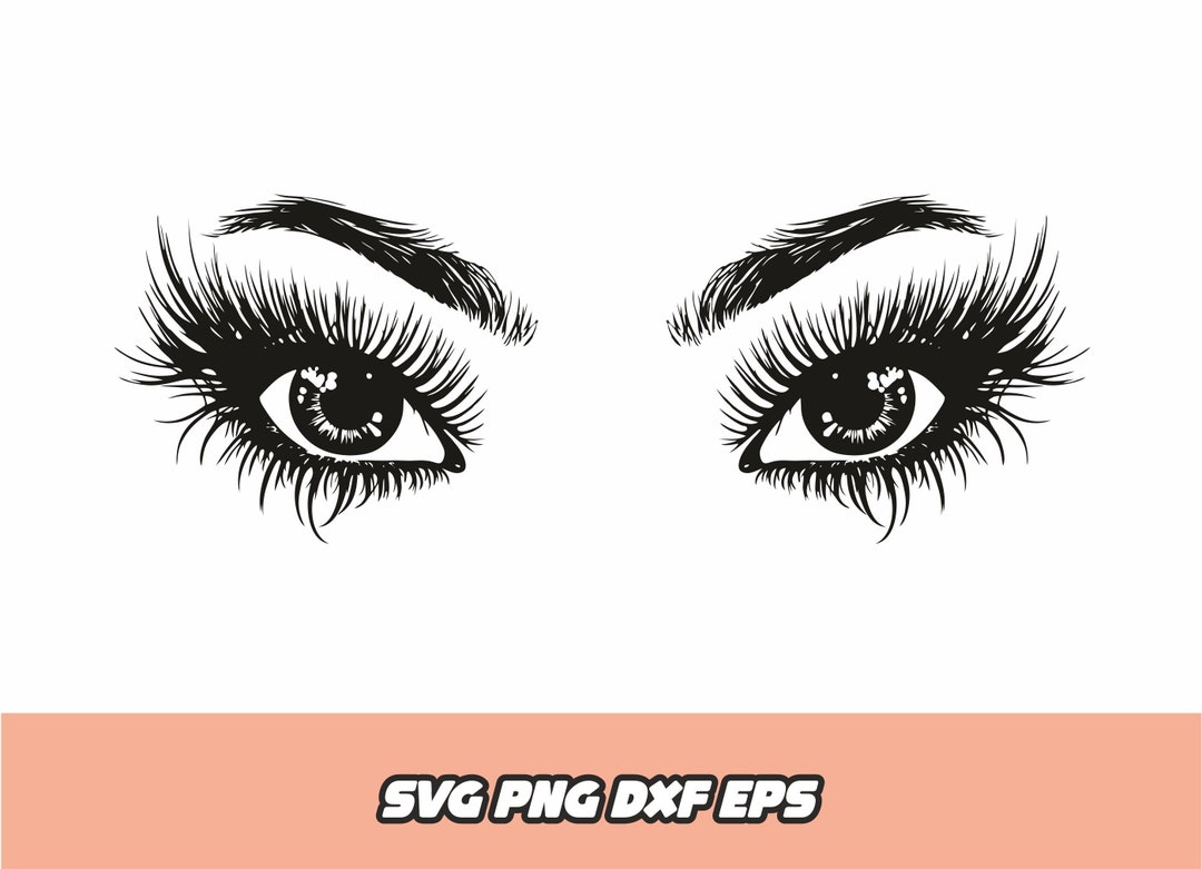 Eyelashes Svg, Woman Eyes Svg, Eye Lashes Svg, Lashes Silhouette - Etsy