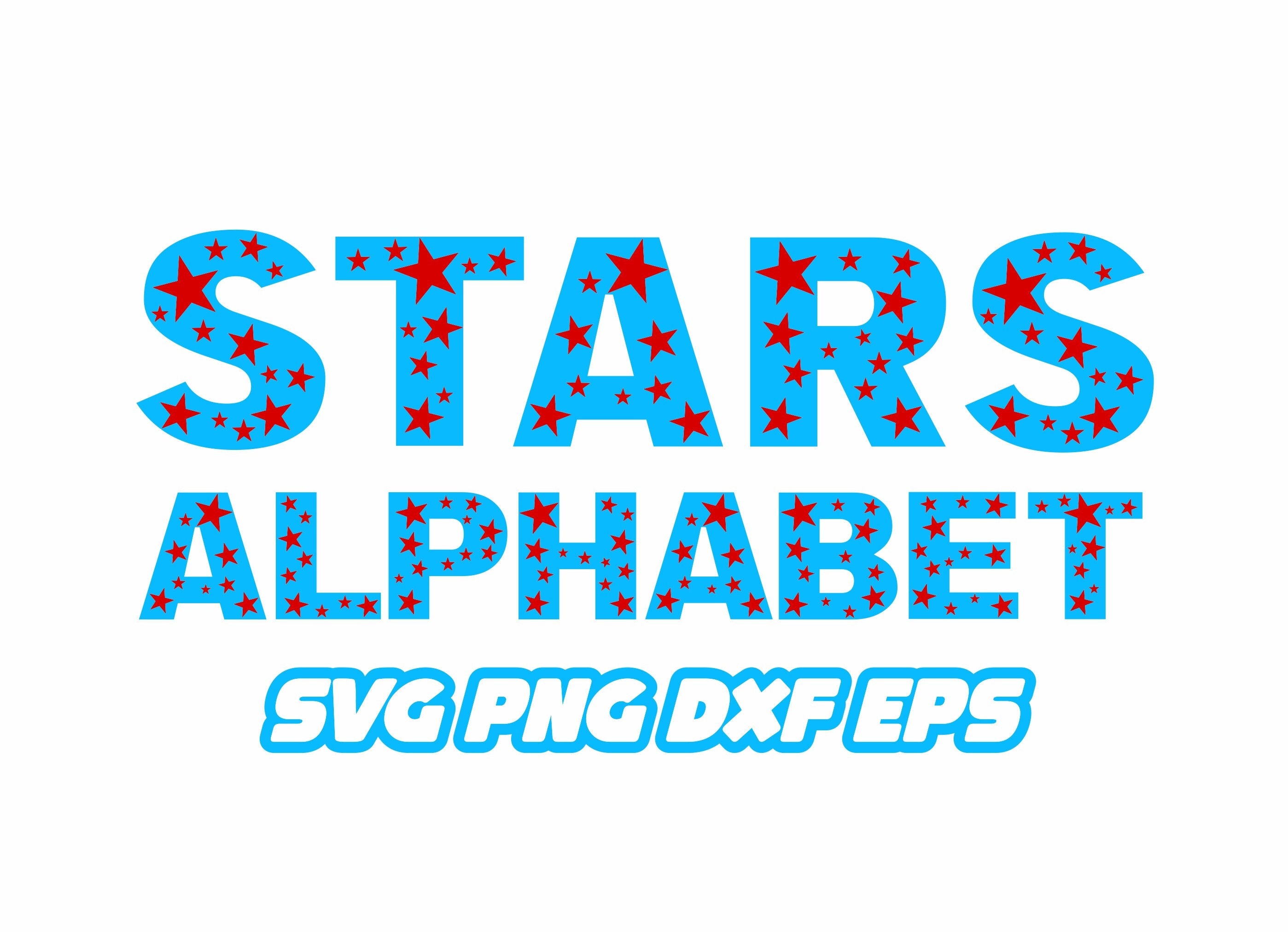 Stars Font Svg Stars Alphabet Stars Svg Sparkle Svg - Etsy Australia