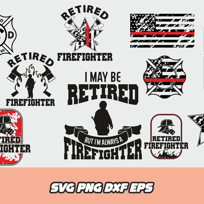 Firefighter Svg - Etsy
