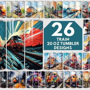 Train Tumbler Wrap Png, Railroad 20 Oz Skinny Tumbler Sublimation Design, Rails Pattern Png ...